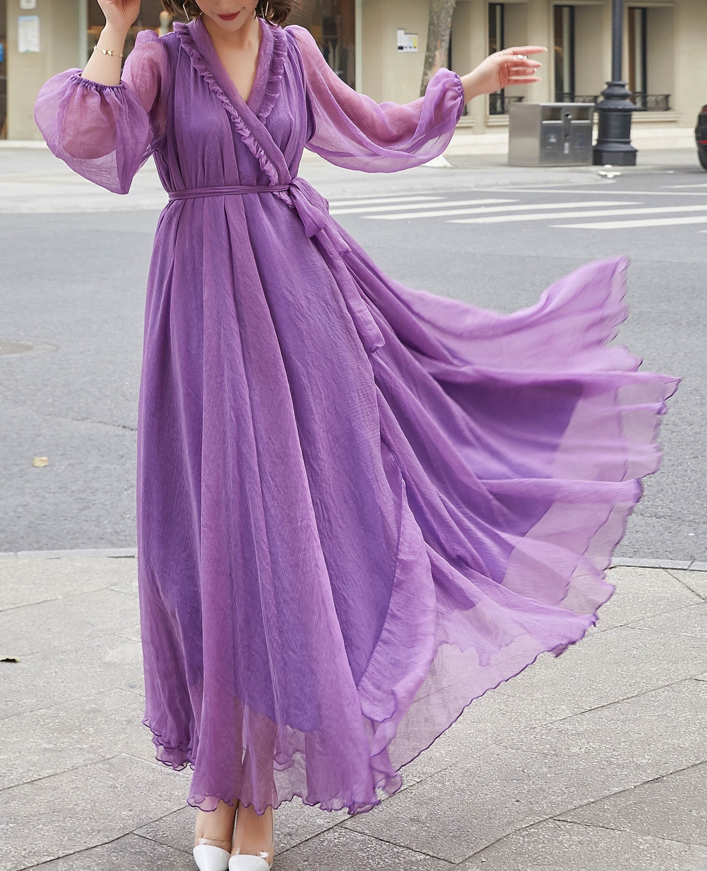 Lavender Dress Chiffon