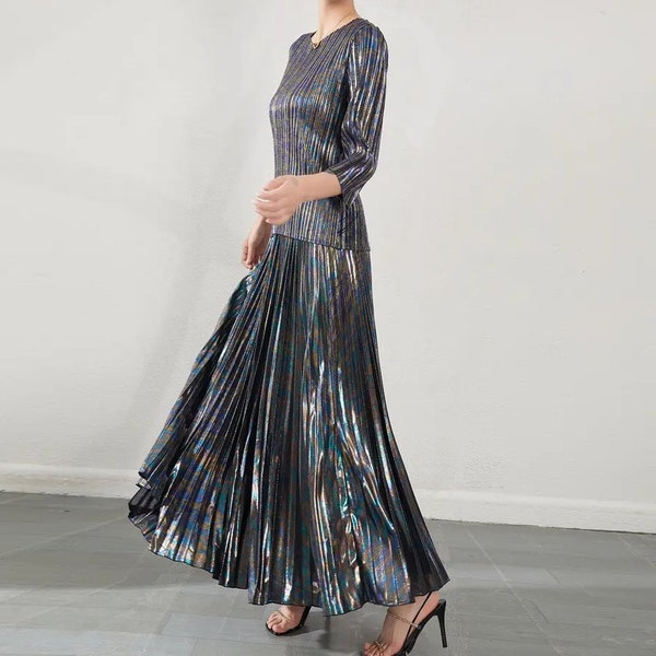 Pleated Metallic Top - Etsy