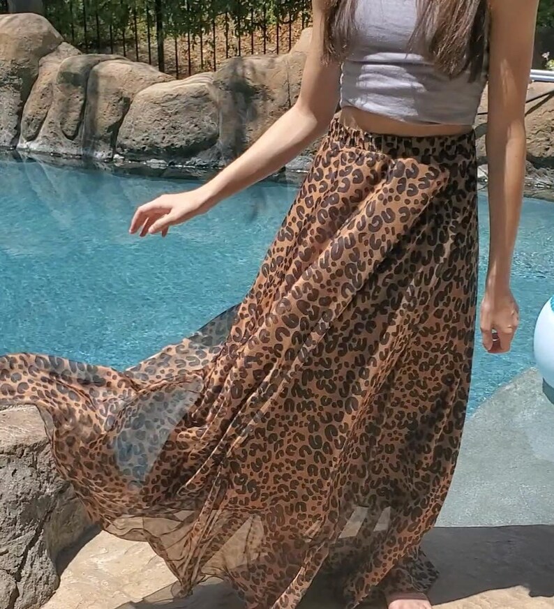 Maya Antonia Custom Made Elastic Waist Chiffon Maxi Skirt - Etsy