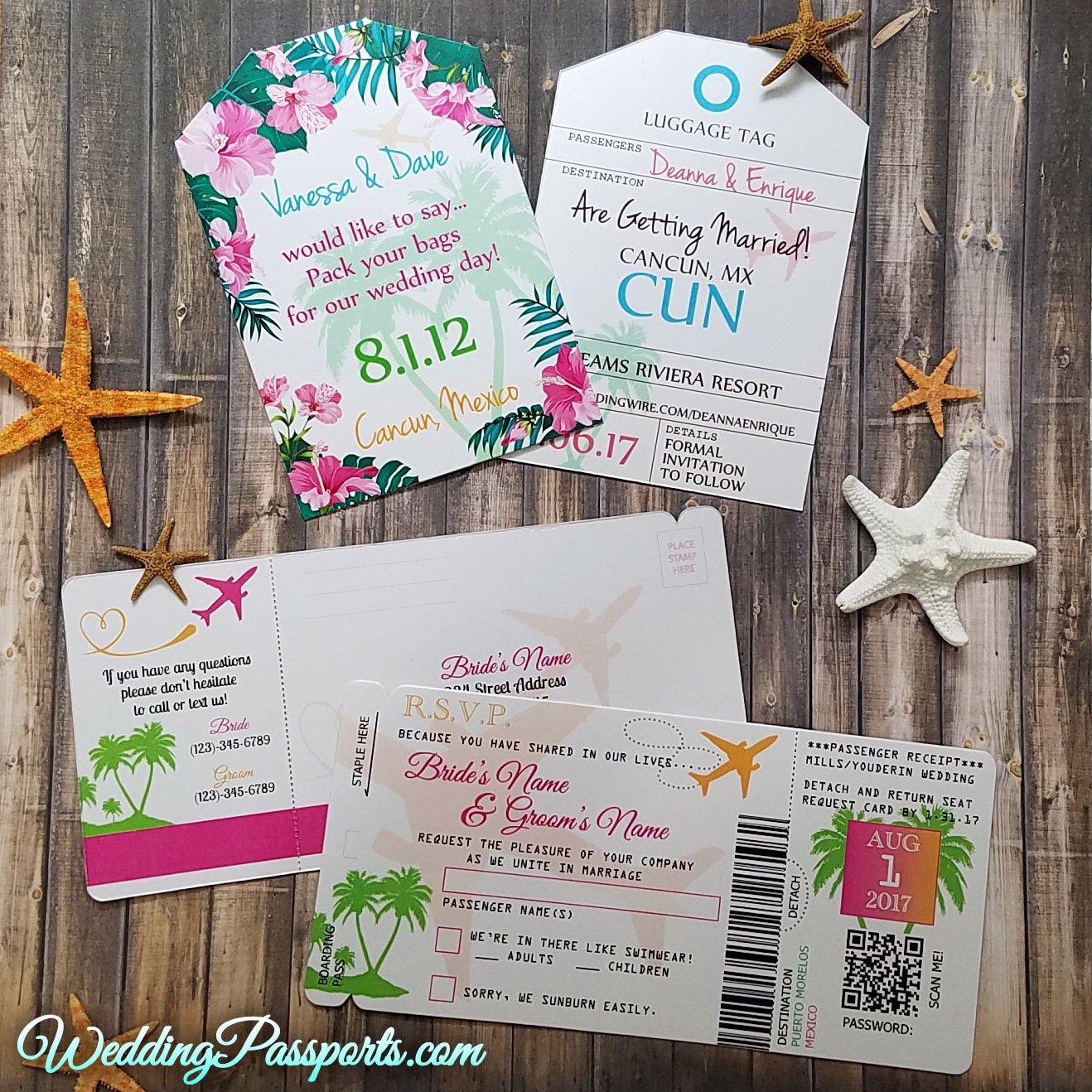 Vanessa's Destination Wedding Invitations DIY T Iffany - Etsy