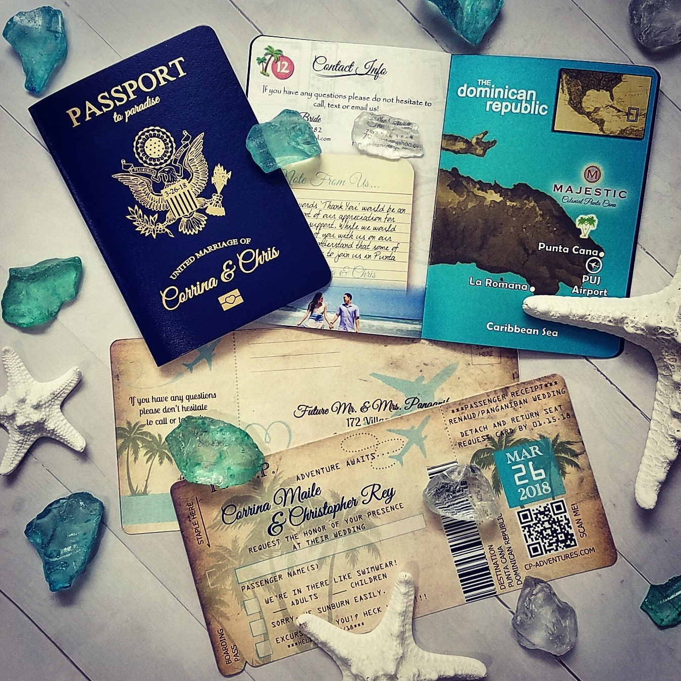 Vanessa's Destination Wedding Invitations DIY | Etsy