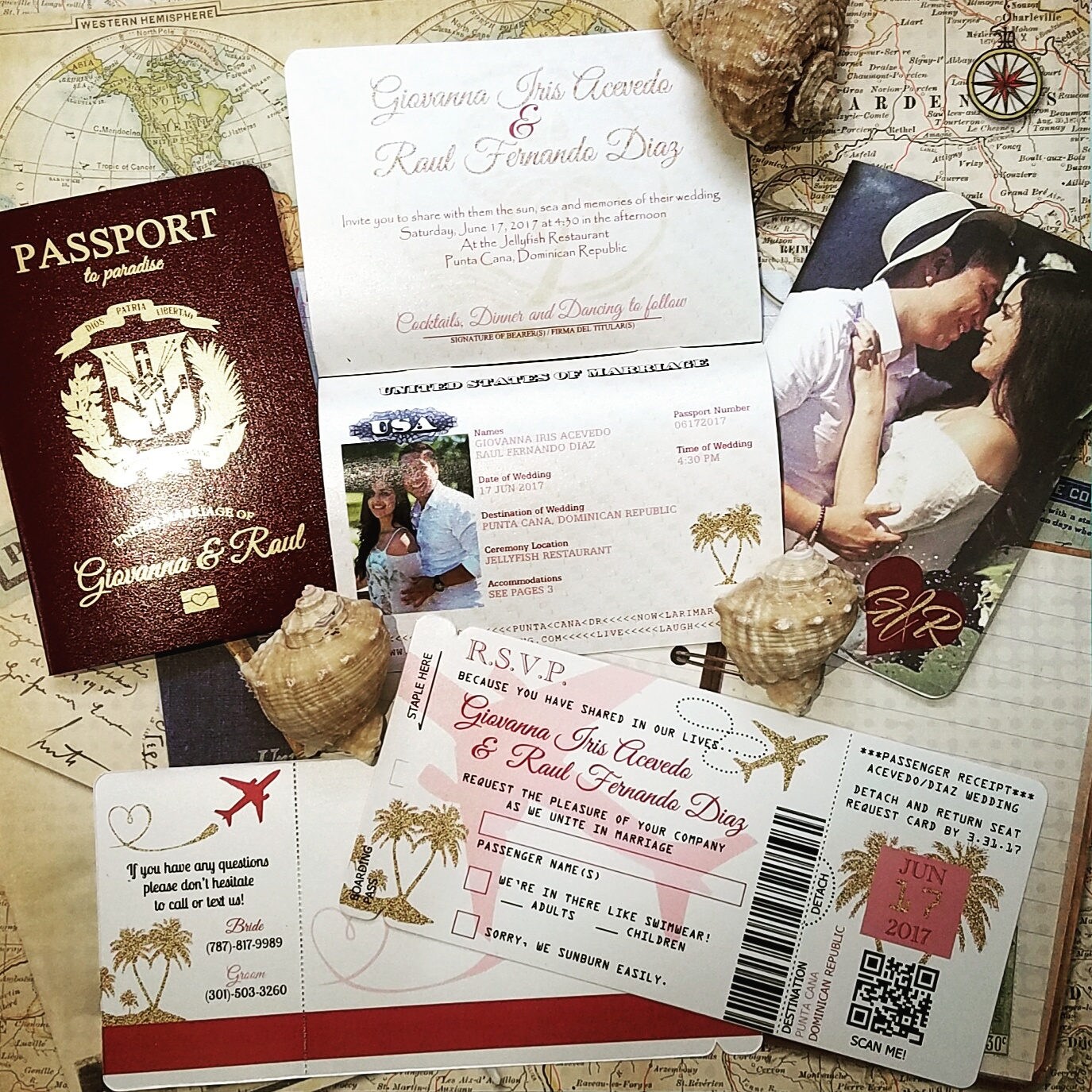Vanessa's Destination Wedding Invitations DIY - Etsy