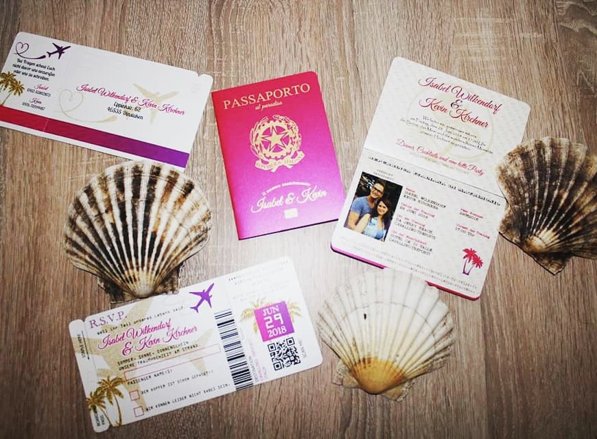 Vanessa's Destination Wedding Invitations DIY Metallic - Etsy