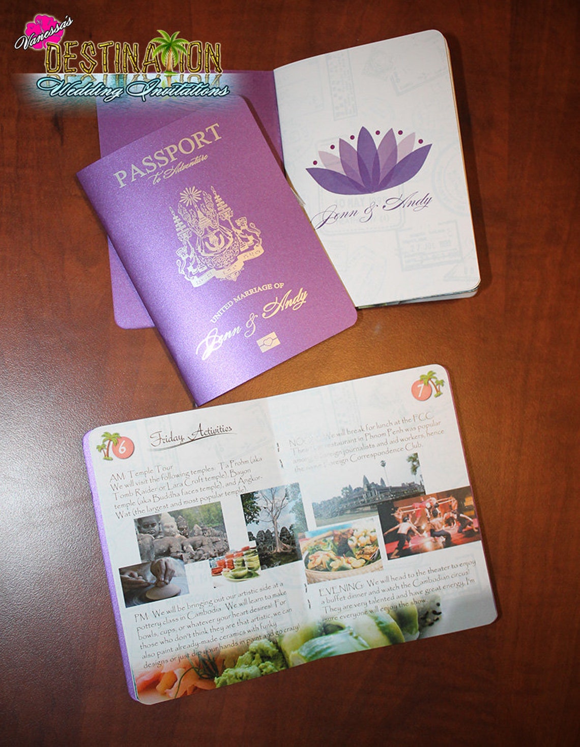 Vanessa's Destination Wedding Invitations DIY Metallic - Etsy