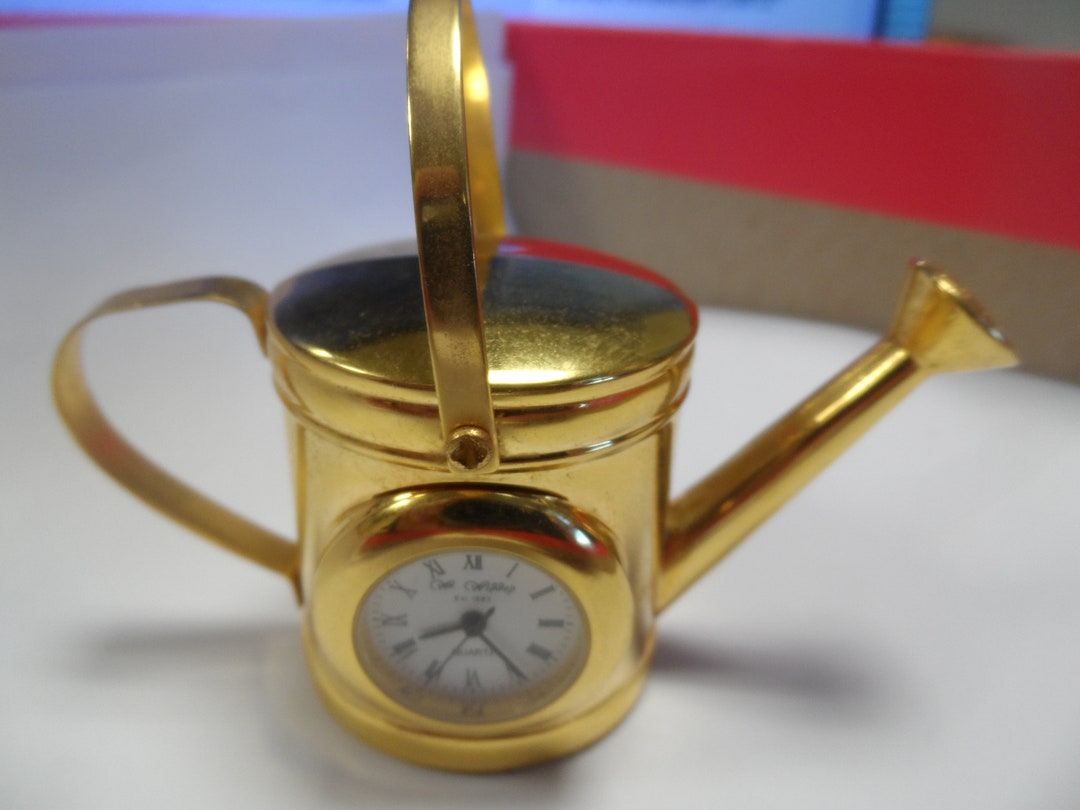 Vintage Miniature Solid Brass Irrigation Container With Wm Widdop Watch ...