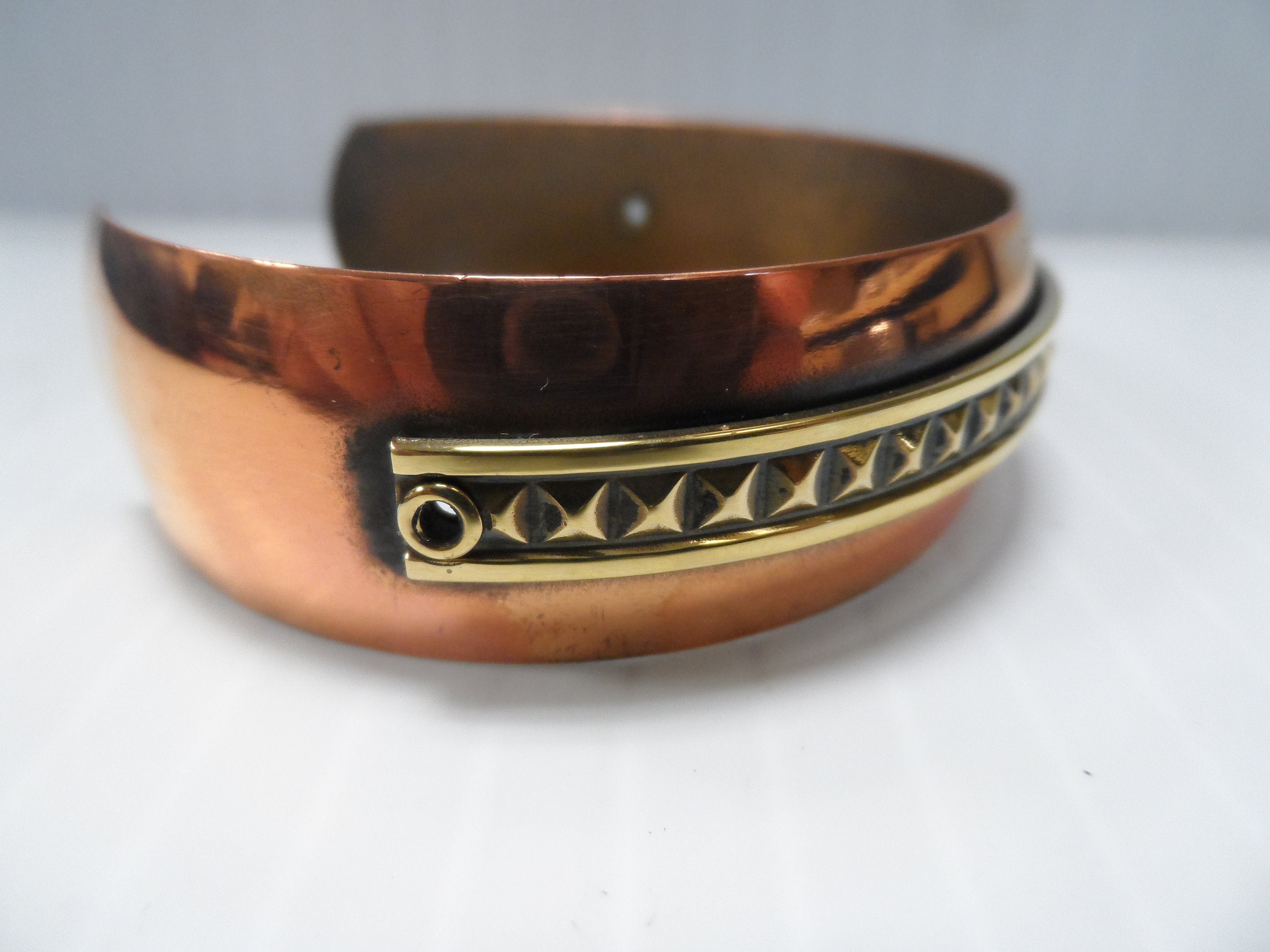 Vintage Brass and Copper Cuff Bracelet. - Etsy
