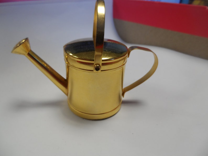 Vintage Miniature Solid Brass Irrigation Container With Wm Widdop Watch ...