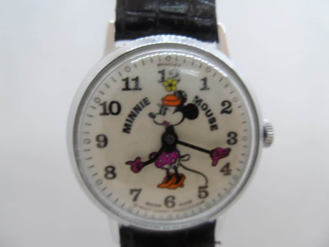 Vintage Swiss Made Minnie Mouse Mechanical Watch Made by Bradley ...