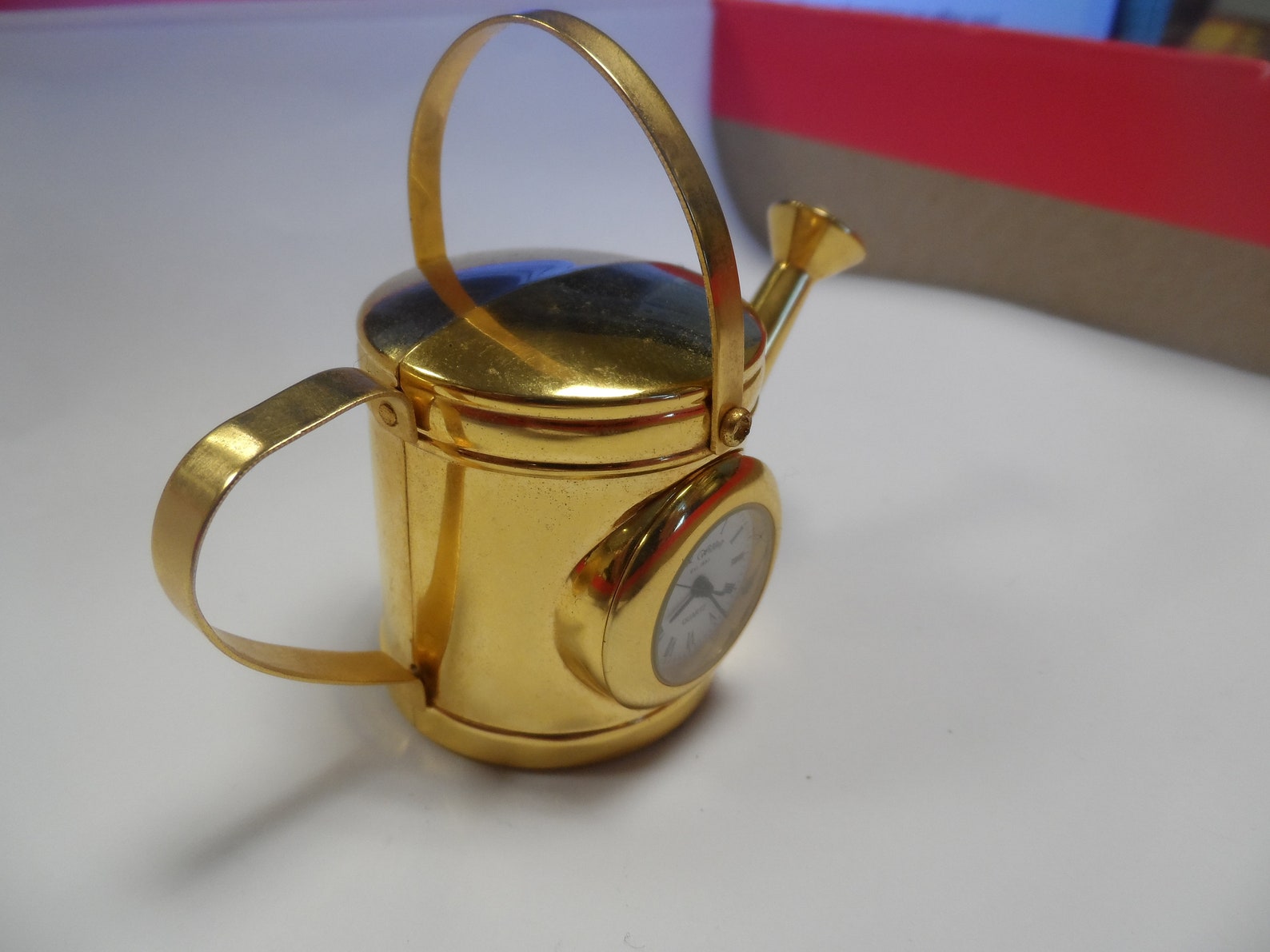 Vintage Miniature Solid Brass Irrigation Container With Wm Widdop Watch ...