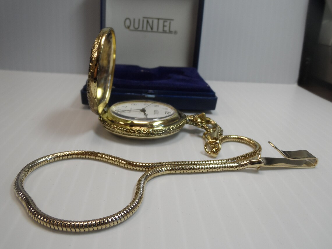 Vintage Quintel Antimagnetic Pocket Watch Hunter Theme | Etsy