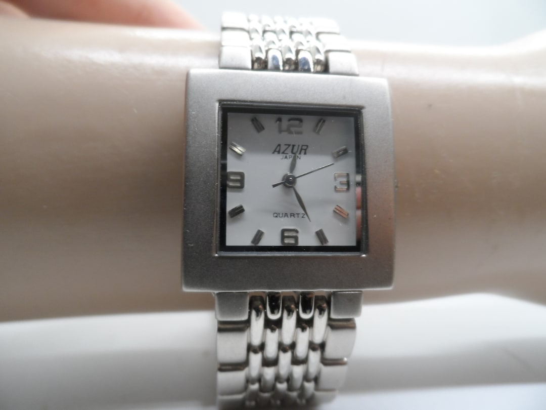 Vintage Stainless Steel Azur Watch - Etsy