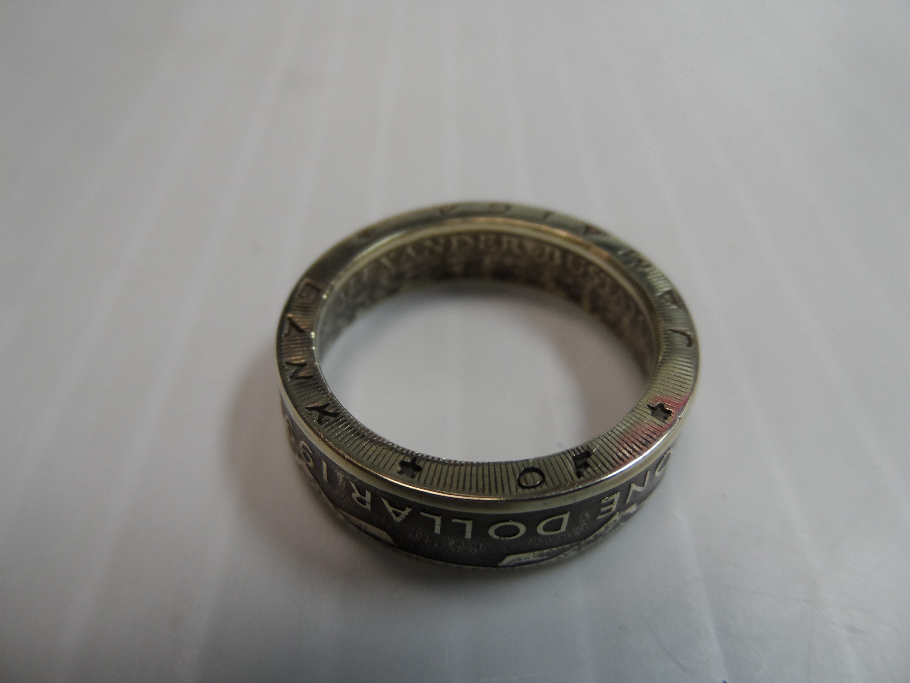 Coin Ring Jamaica Made From a Commemorative 1 Dollar 1991 | Etsy