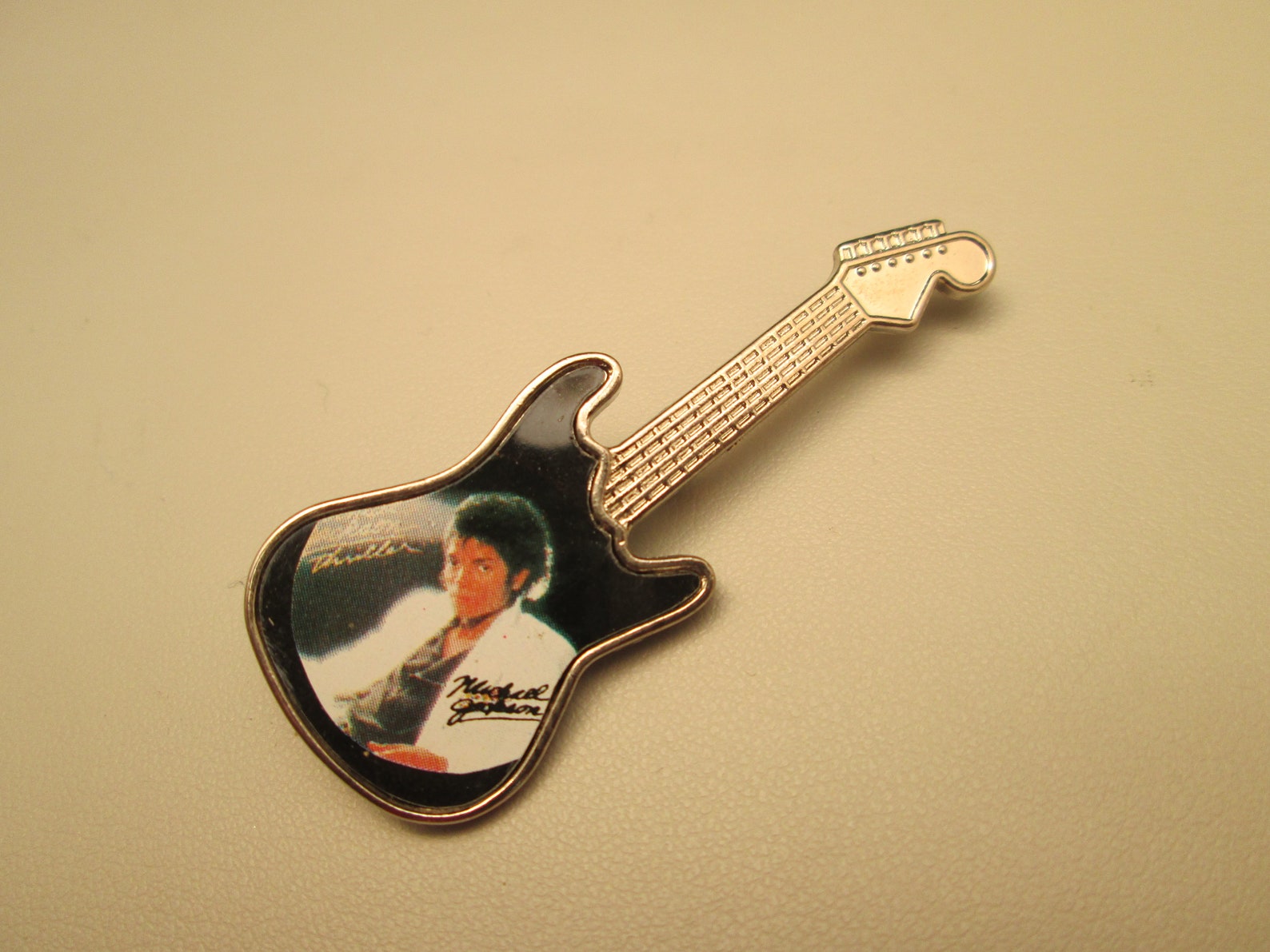1980's Vintage Michael Jackson Guitar Shaped Pin Collection, Set of 4 ...
