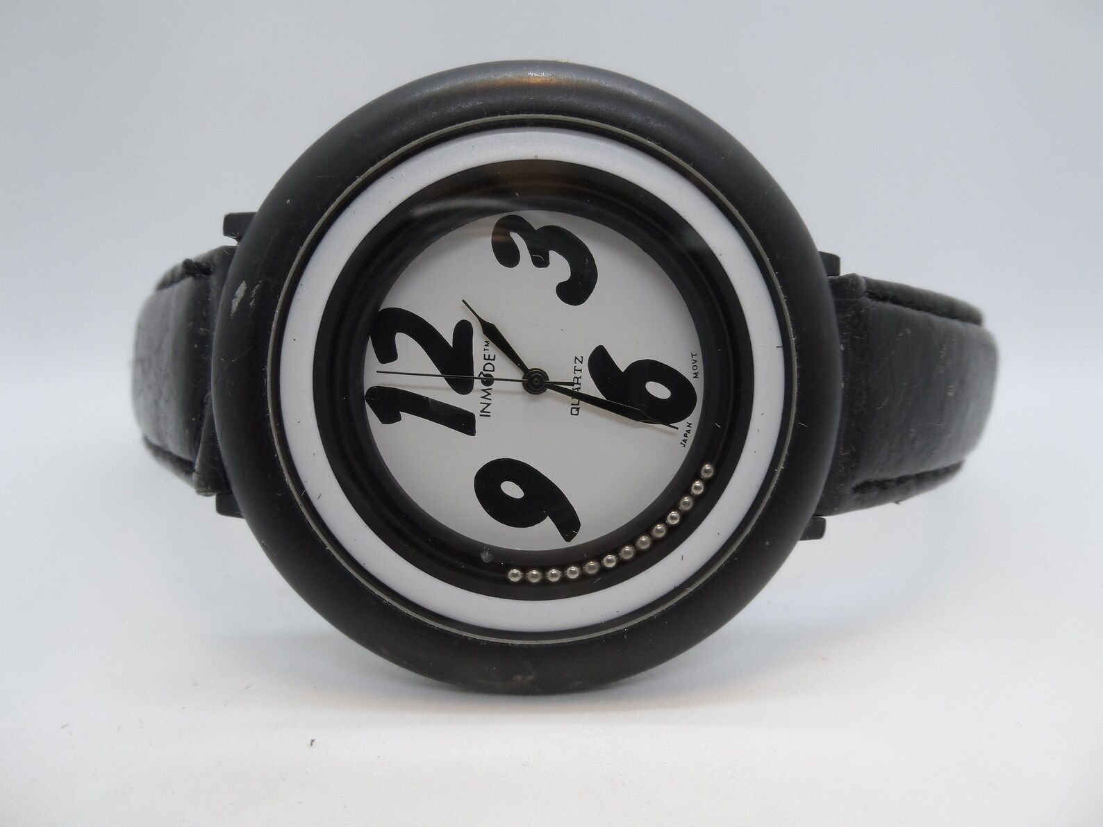 Vintage Inmode Quartz Watch Japan Movement Black Leather - Etsy