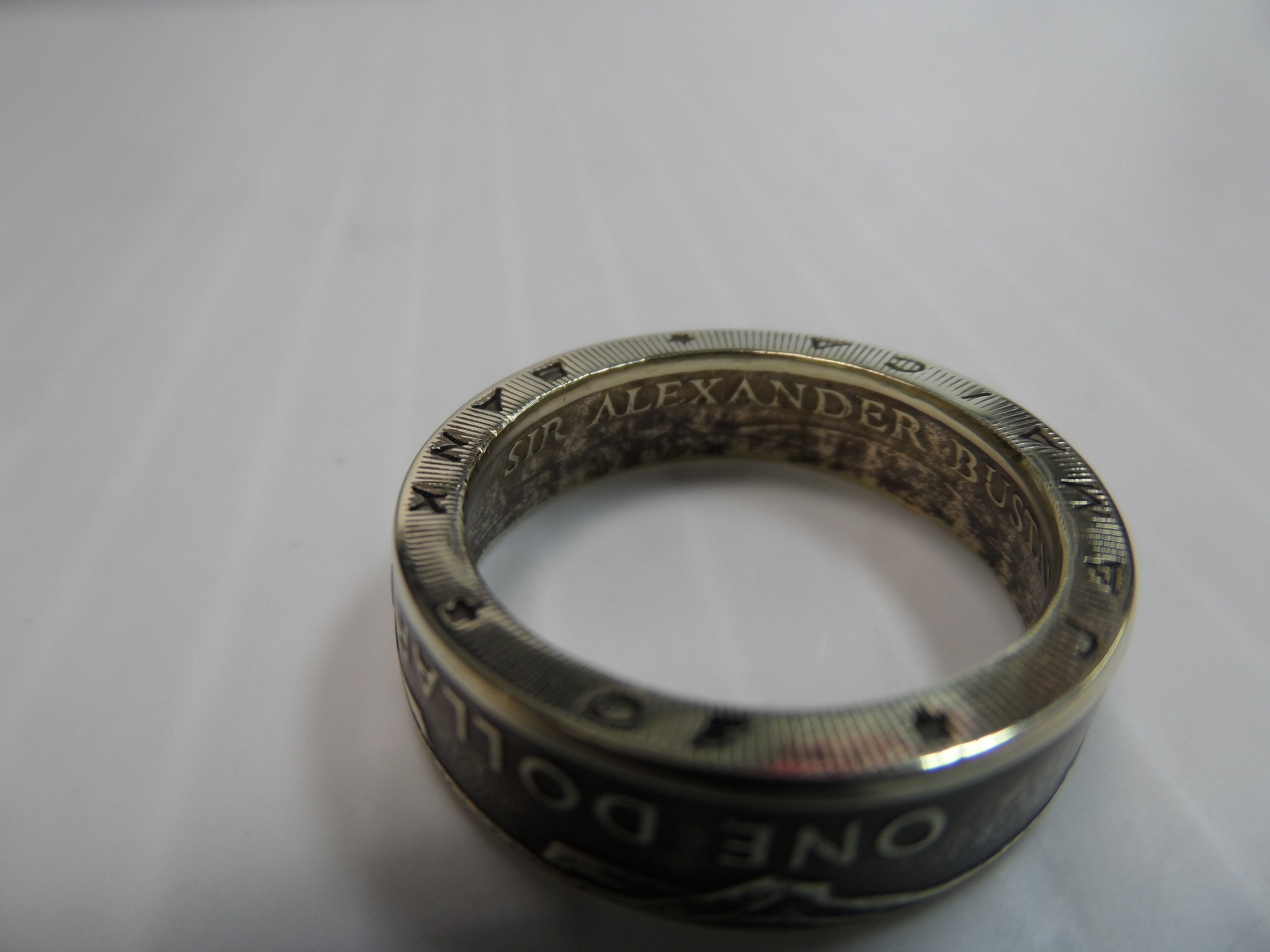 Coin Ring Jamaica Made From a Commemorative 1 Dollar 1991 | Etsy