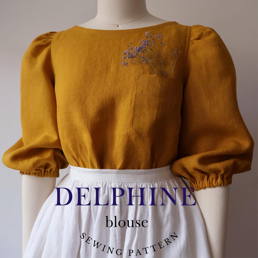 DELPHINE Blouse PDF Pattern / Us 0-22, Eu 32-54, Uk 4-26/ Digital ...
