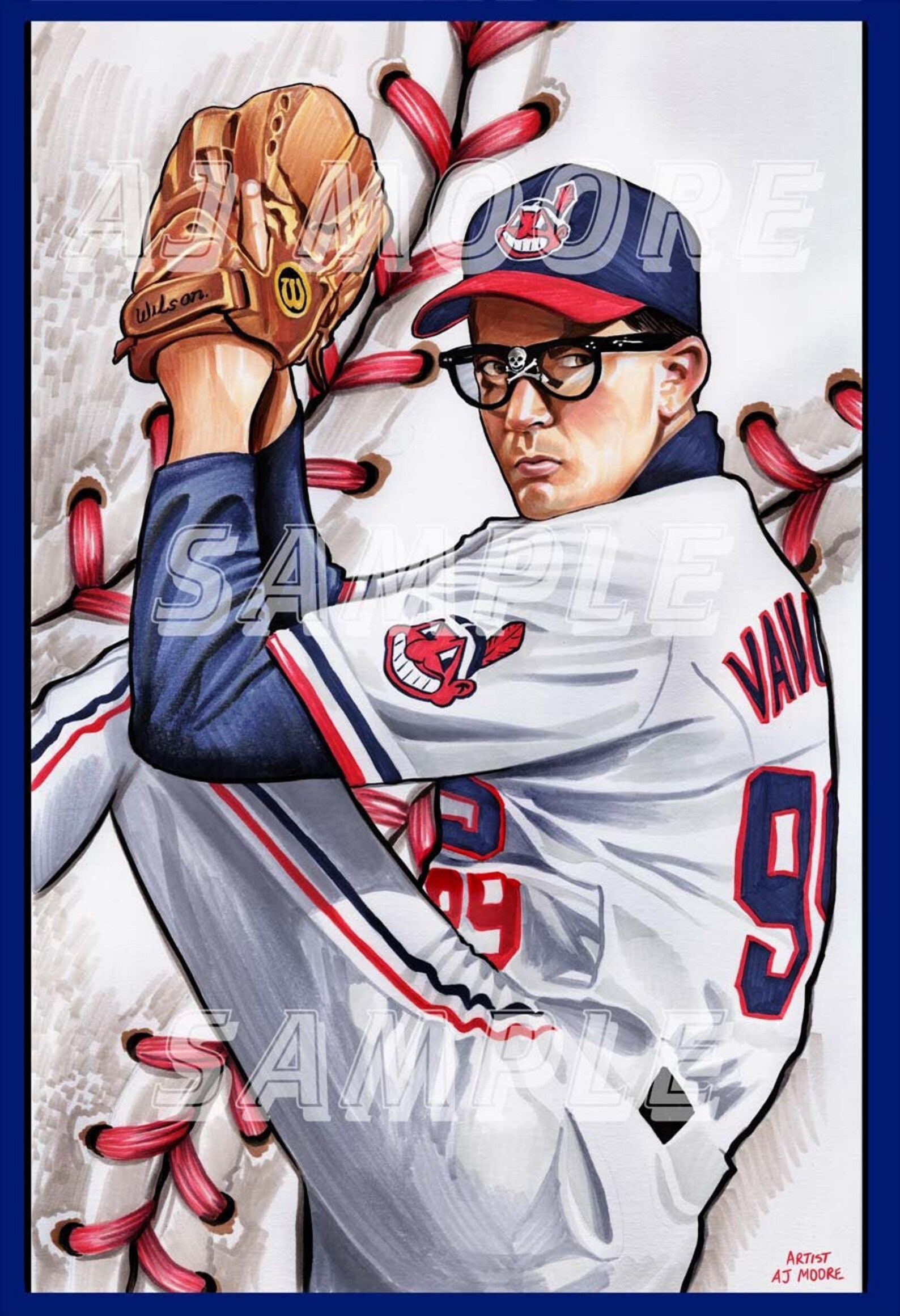 Ricky Wild Thing Vaughn Impresión del arte original del - Etsy España