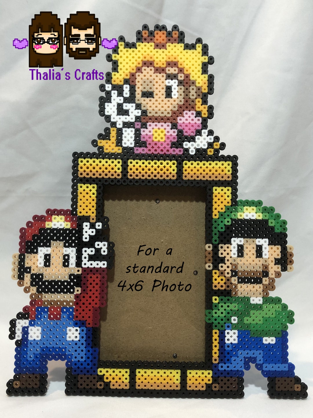 Mario Peach and Luigi Picture Frame | Videogame Frame, 8bit Frame, Wall ...