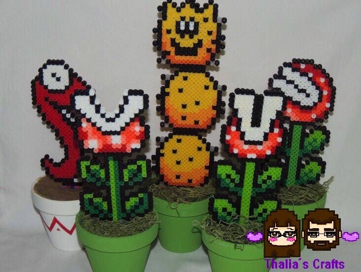 Mario brothers plants piranha plant cactus video game | Etsy