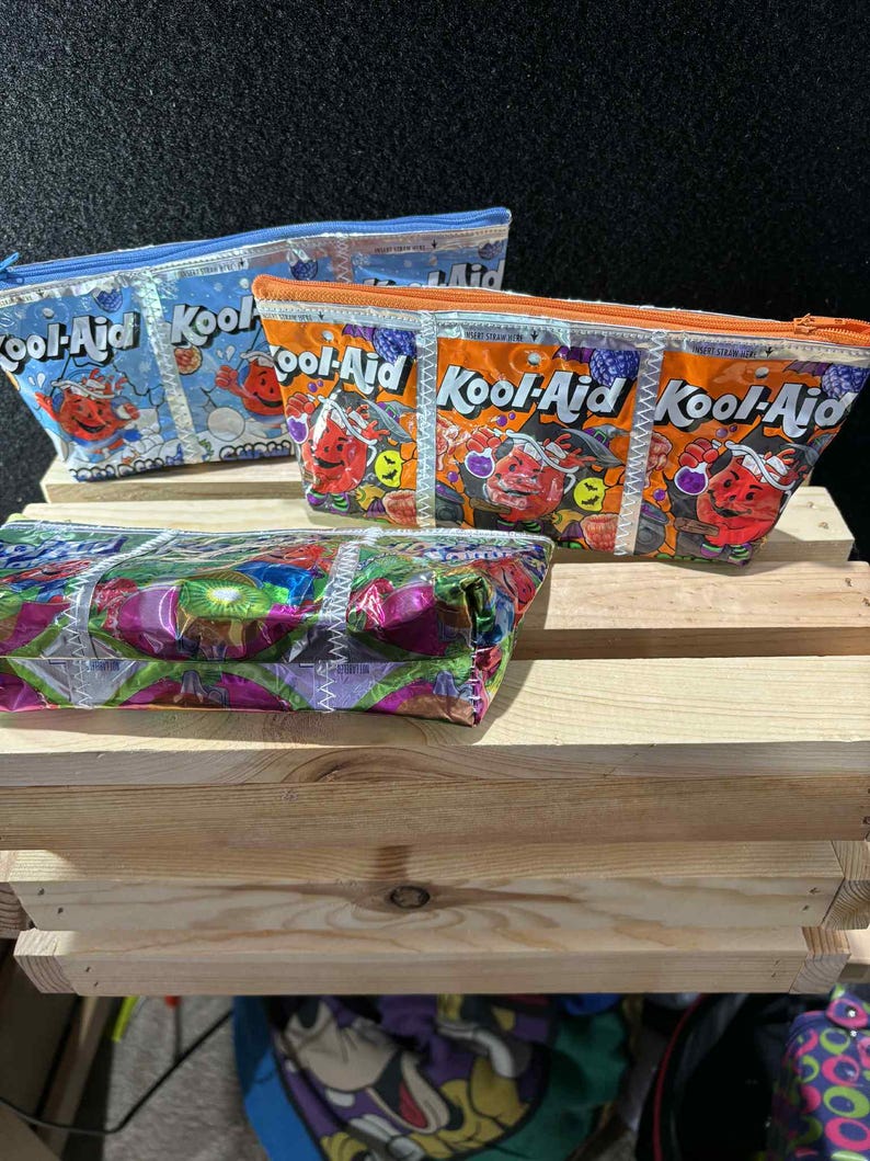 Recycled Kool-aid Multipurpose Bag, Repurposed Bag, Upcycled Bags Made ...