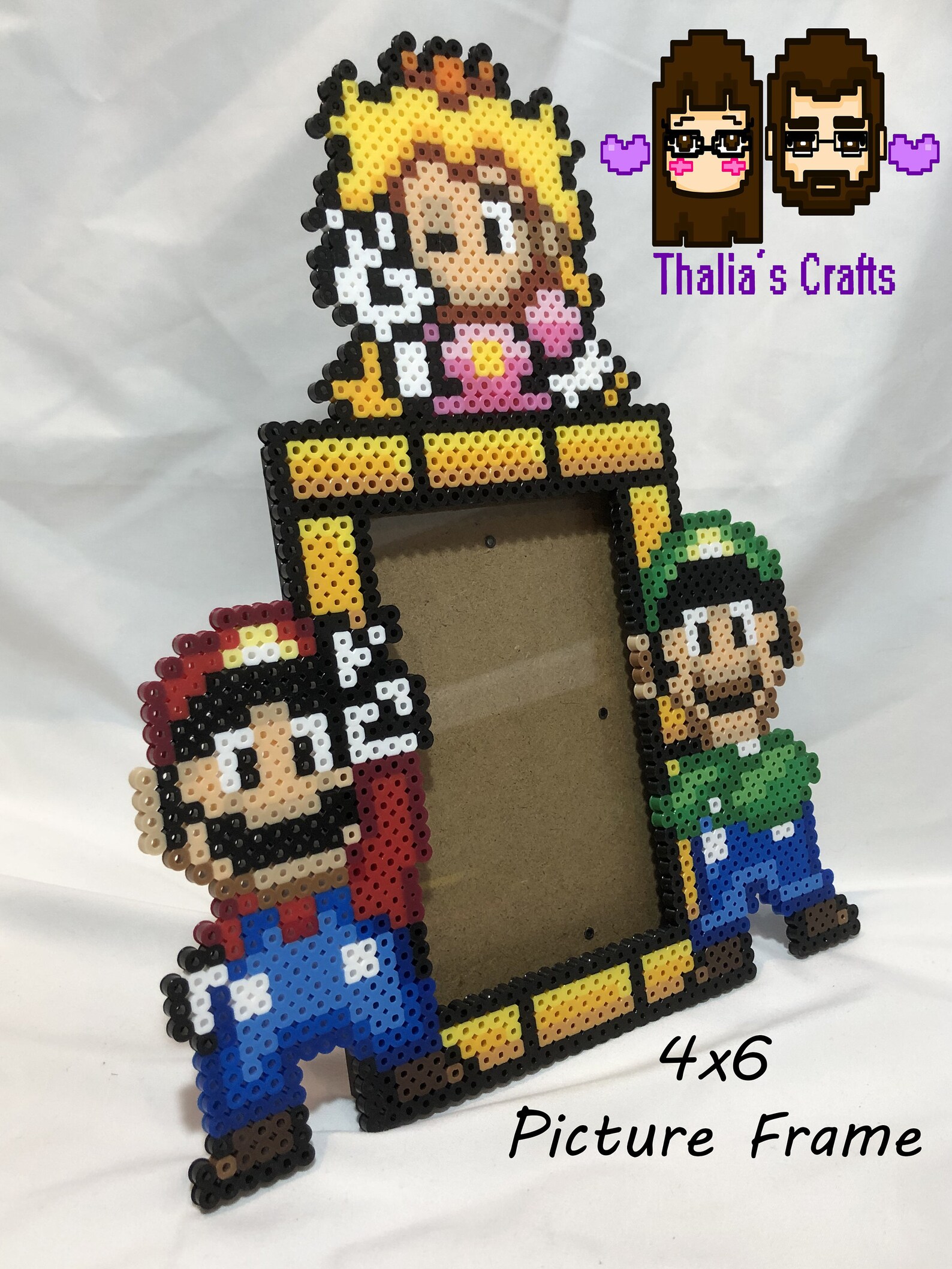 Mario Peach and Luigi Picture Frame | Videogame Frame, 8bit Frame, Wall ...