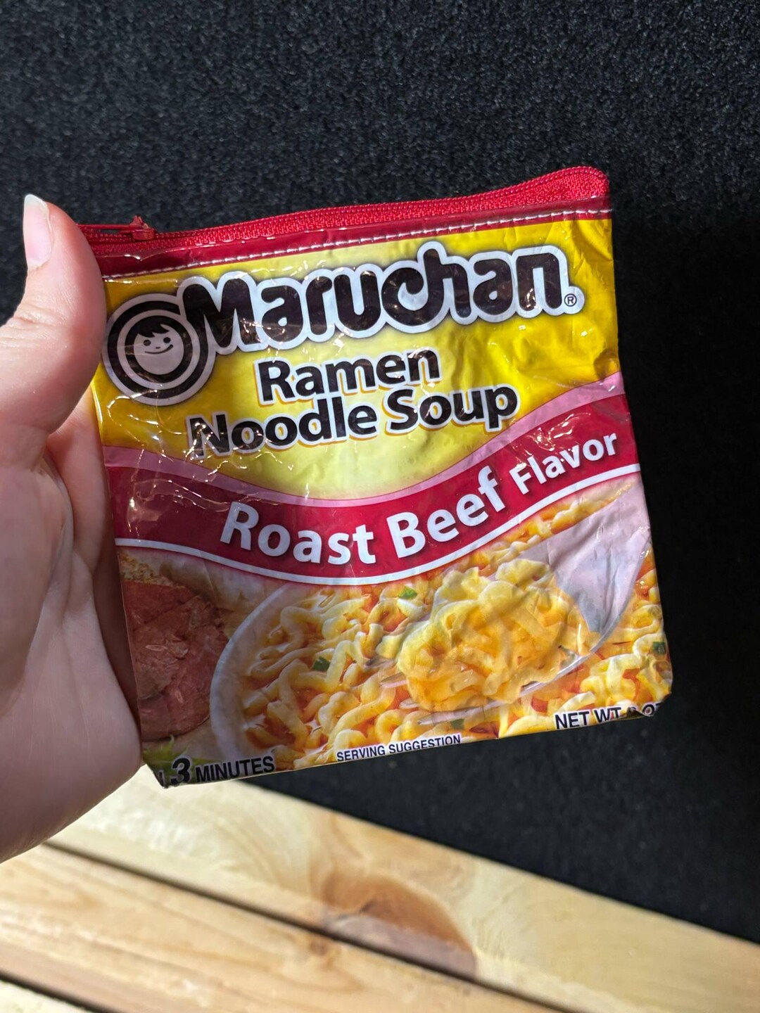 Recycled Bag, Ramen Noodle Maruchan Roast Beef Flavor, Coin Purse, Card ...
