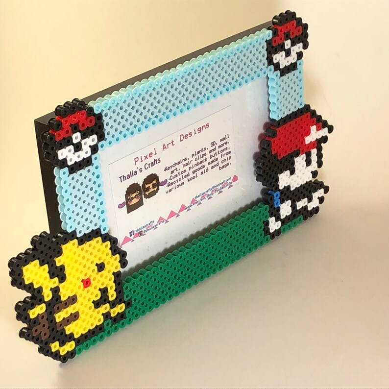 Pikachu and Trainer Picture Frame Videogame Decor 8 Bit - Etsy