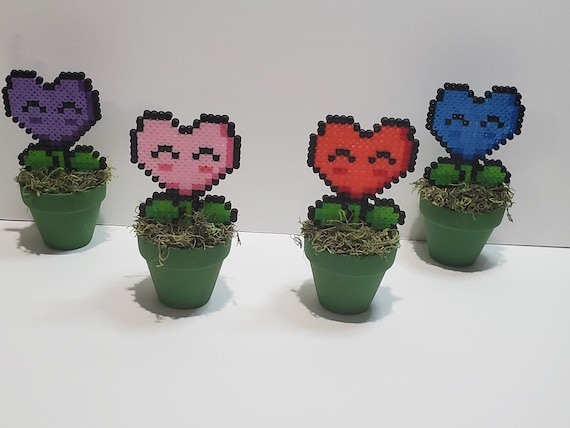 Heart Flower Plant 8-bit Plant Valentines Gift Flowers | Etsy