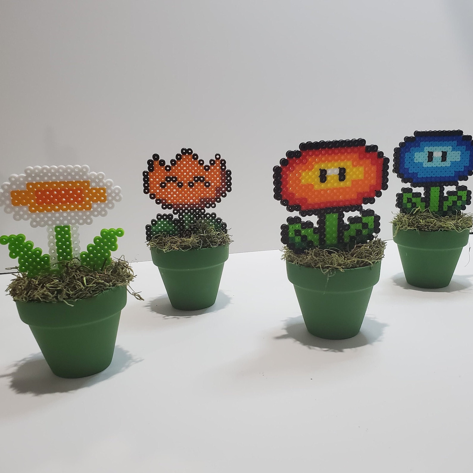 Mario Flowers Video Game Plants 8bit Plants Potted Flowers - Etsy