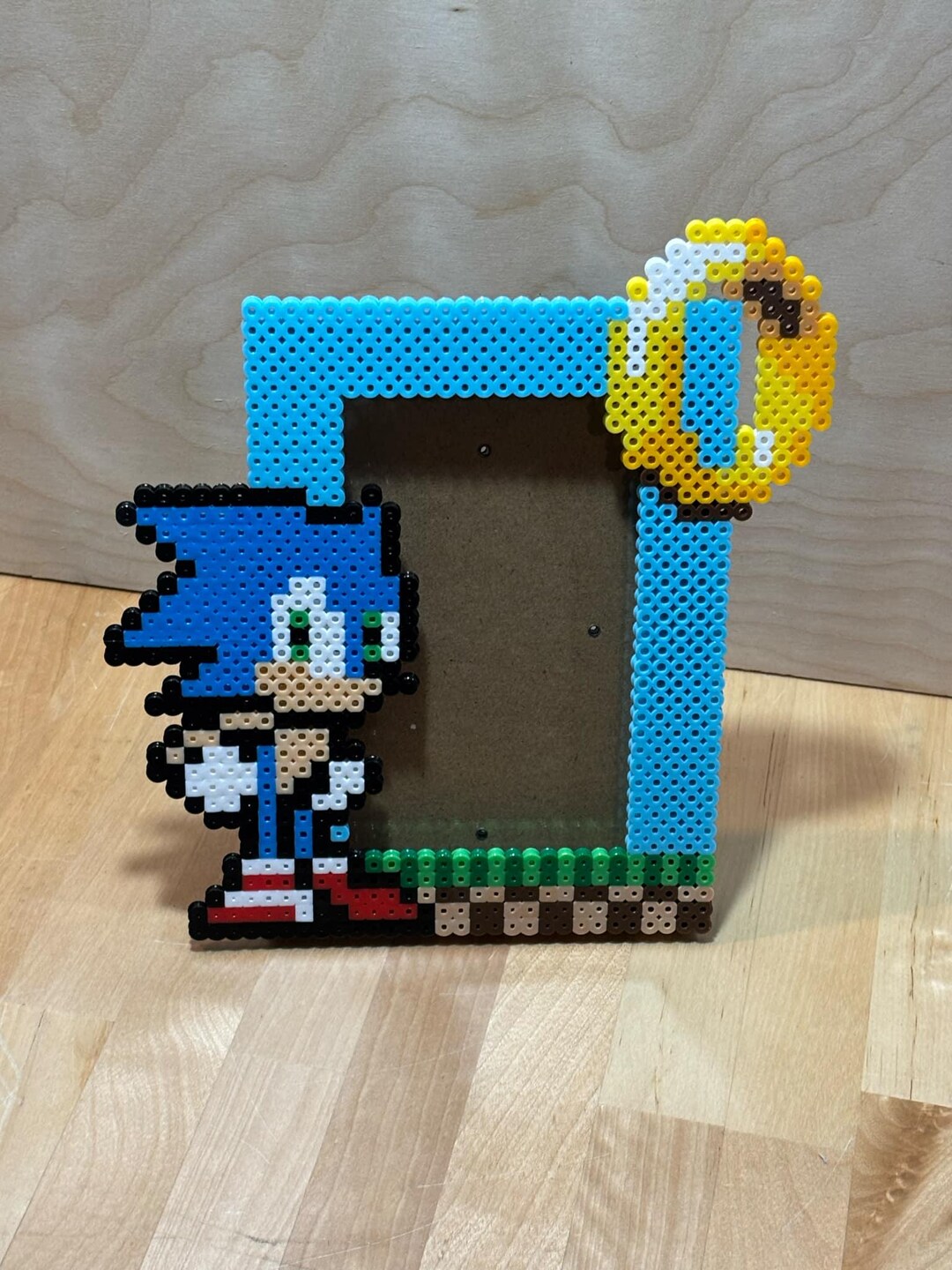 Sonic Picture Frame! Perler Picture Frame, Video Game Photo Frame ...