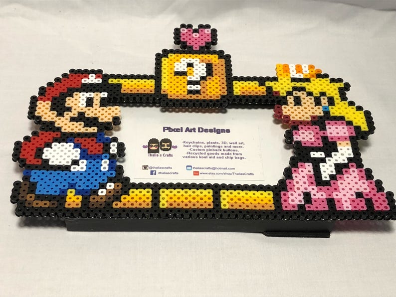 Mario Bros Picture Frame Mario and Peach Videogame Photo | Etsy