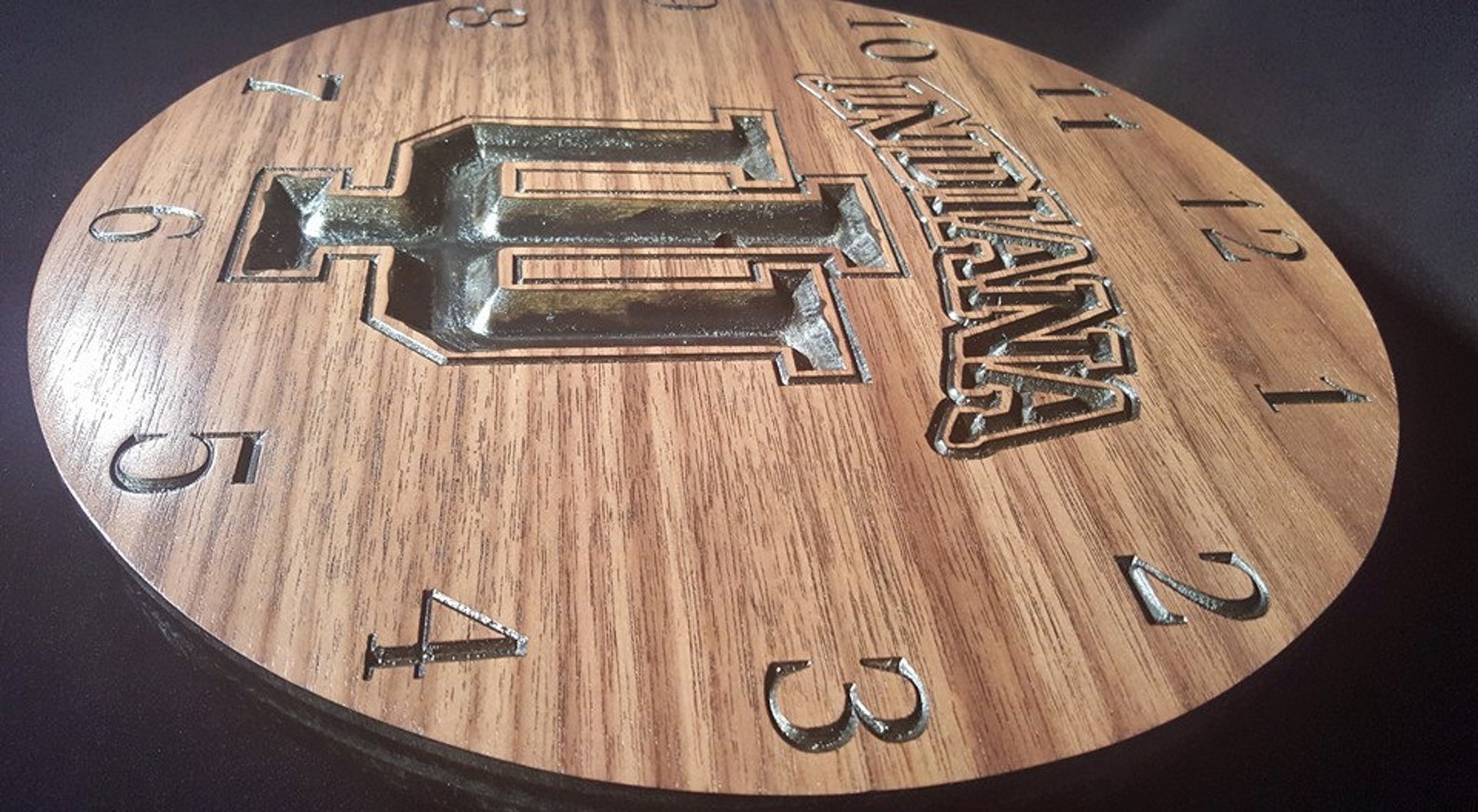 Indiana University Engraved Clock/ Custom Engraved Wood - Etsy