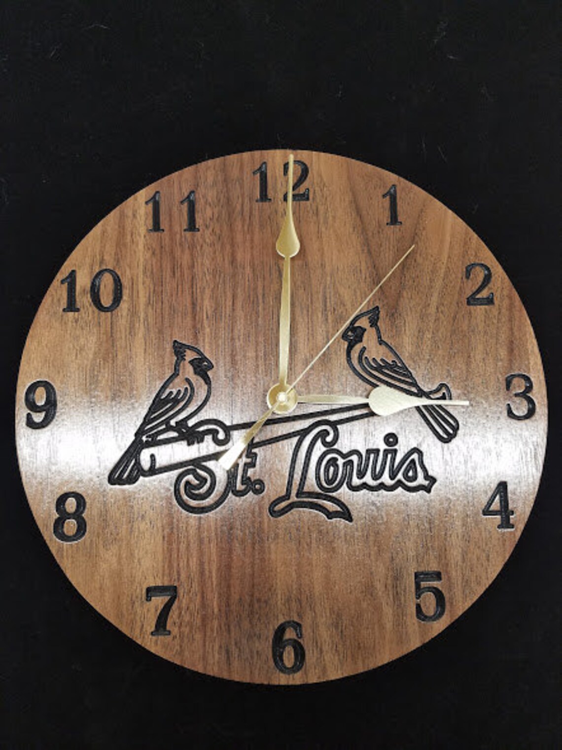 St. Louis Cardinals Wooden Engraved Clock 12'' - Etsy