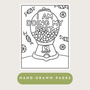 Positive Affirmation Coloring Pages Digital Download for Kids and ...