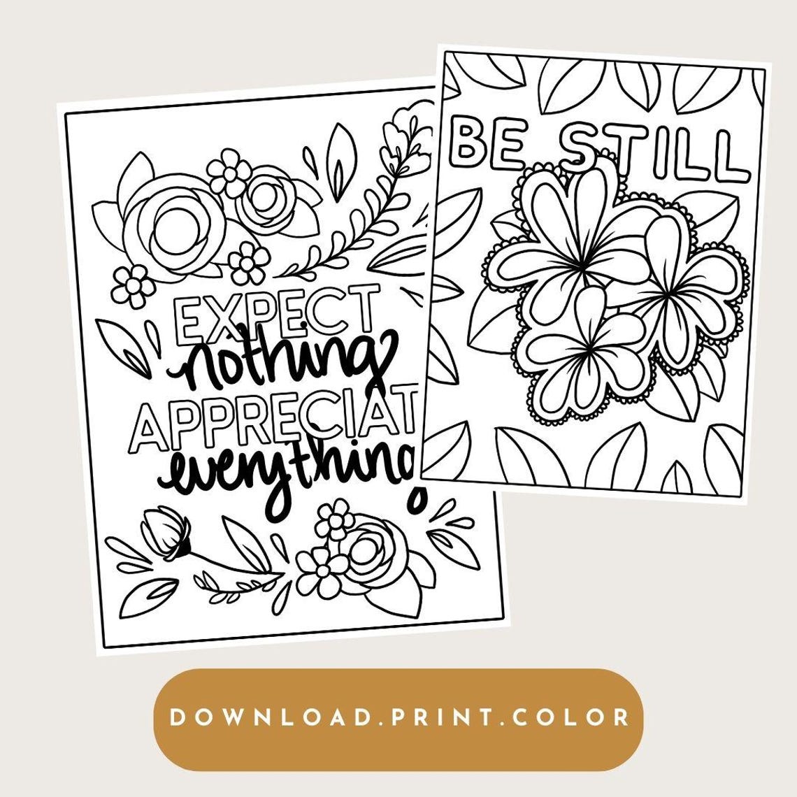Positively Encouraging Coloring Pages - Digital Download for Kids and ...