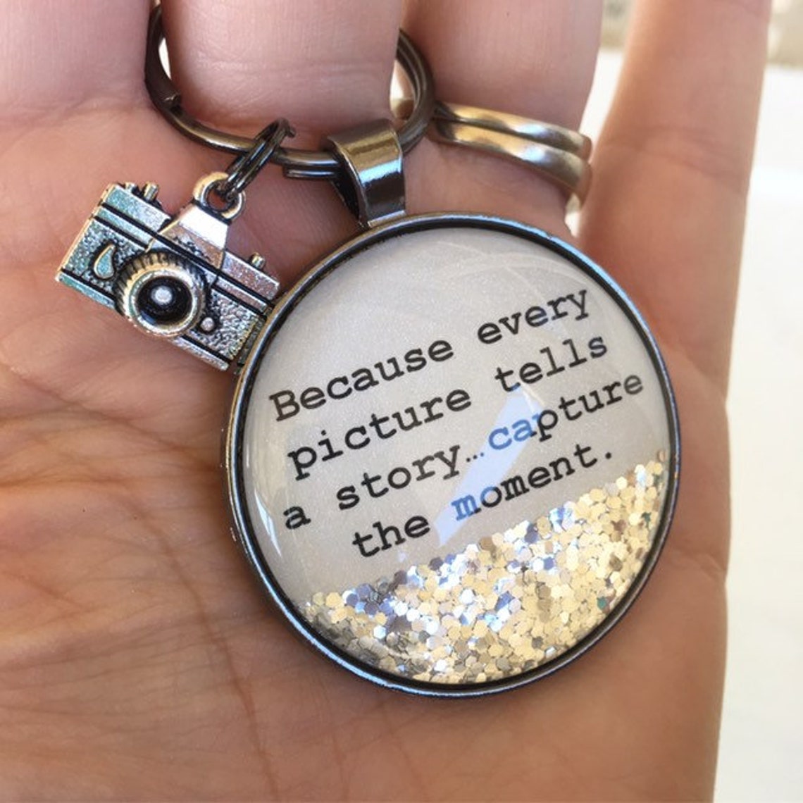 Capture the moment Photographer keychain camera keychain | Etsy