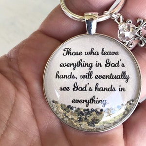 Inspirational Quote Personalized Keychain, Christian Keychain ...