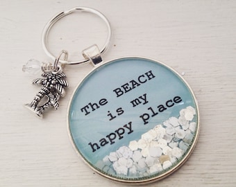 My Happy Place Keychain - Etsy