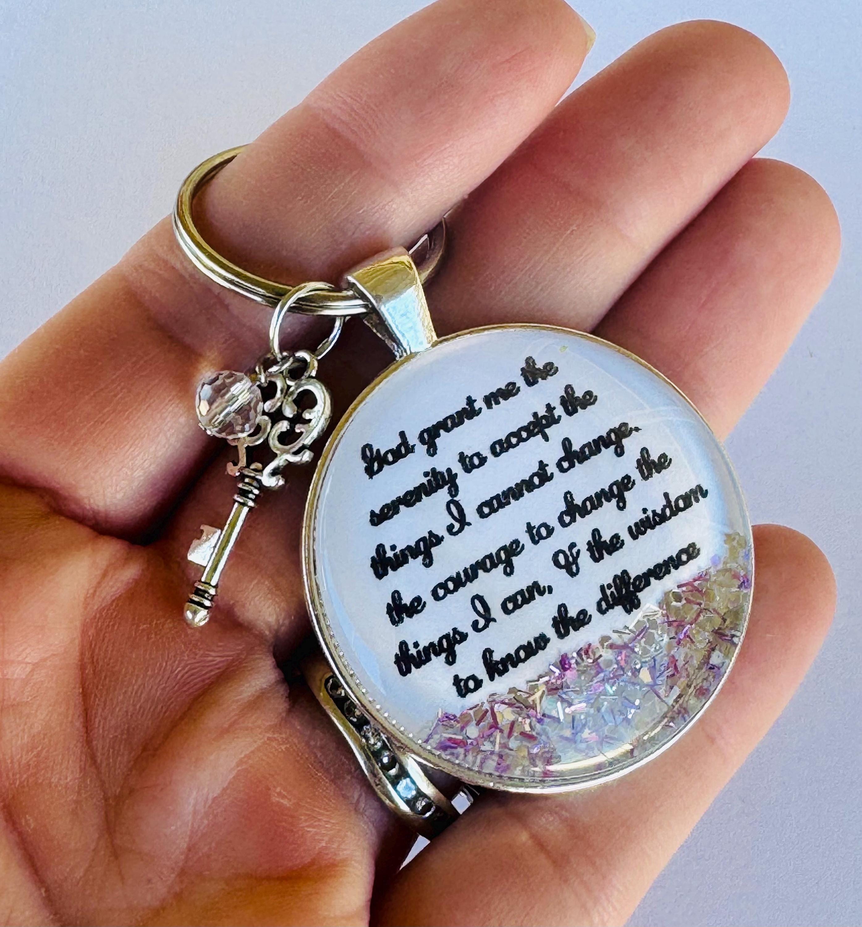 Serenity Prayer Keychain, Personalized Keychain, Serenity Prayer Gift ...