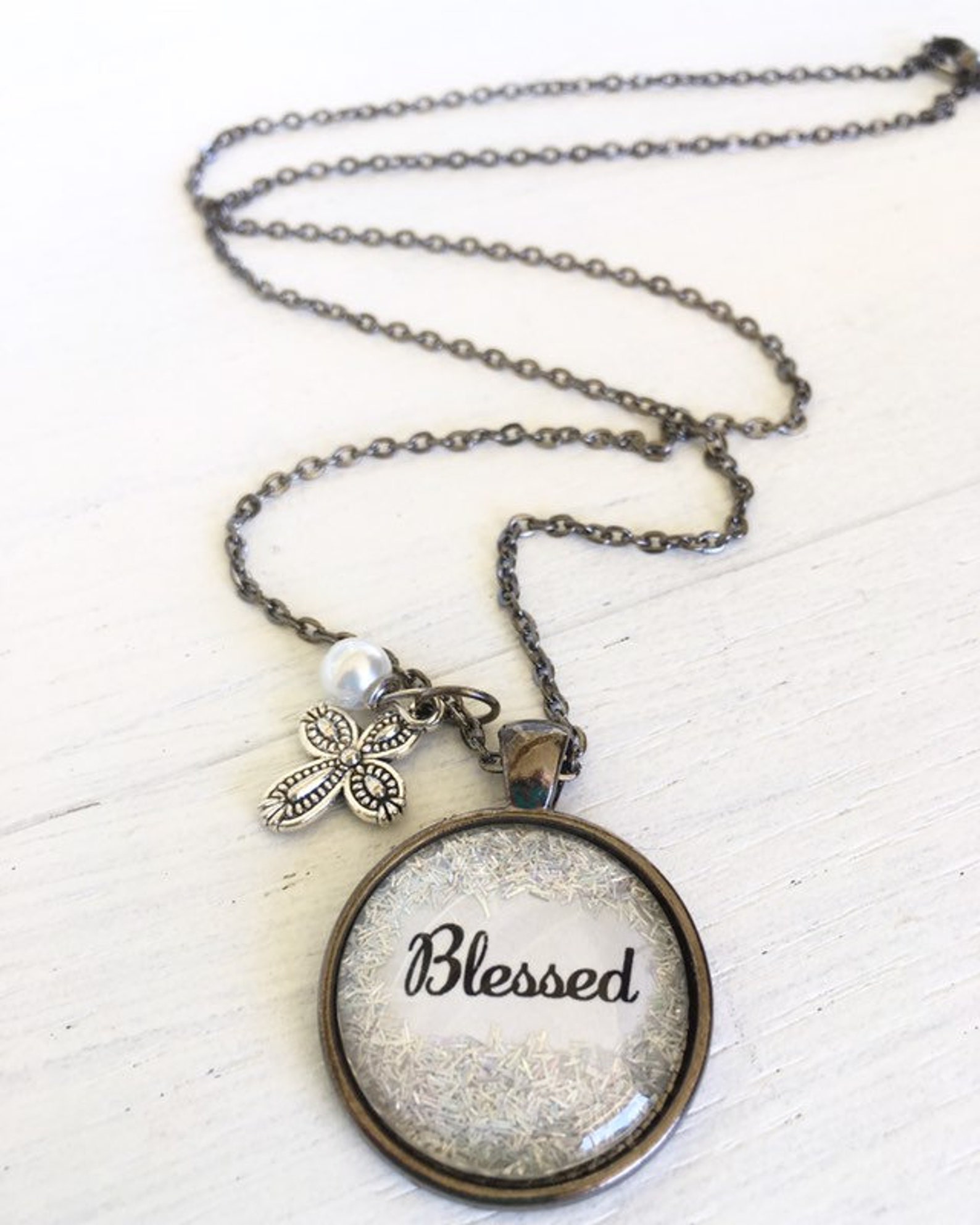 Blessed Sparkle Pendant Necklacepersonalized Jewelry for - Etsy