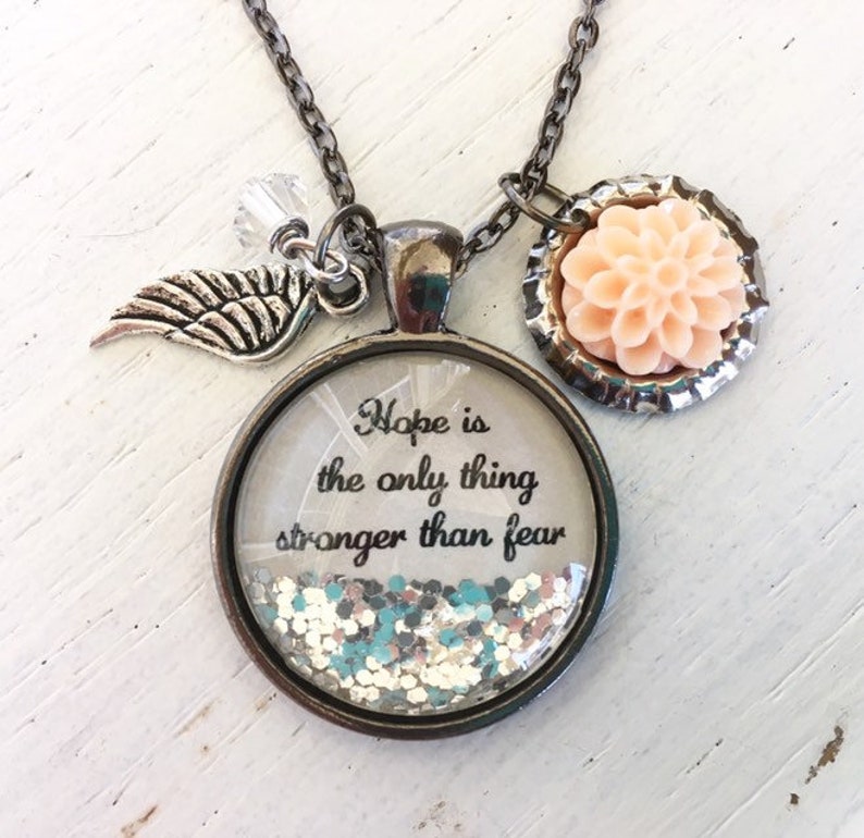Personalized Jewelry Hope Necklace/inspirational Quote - Etsy