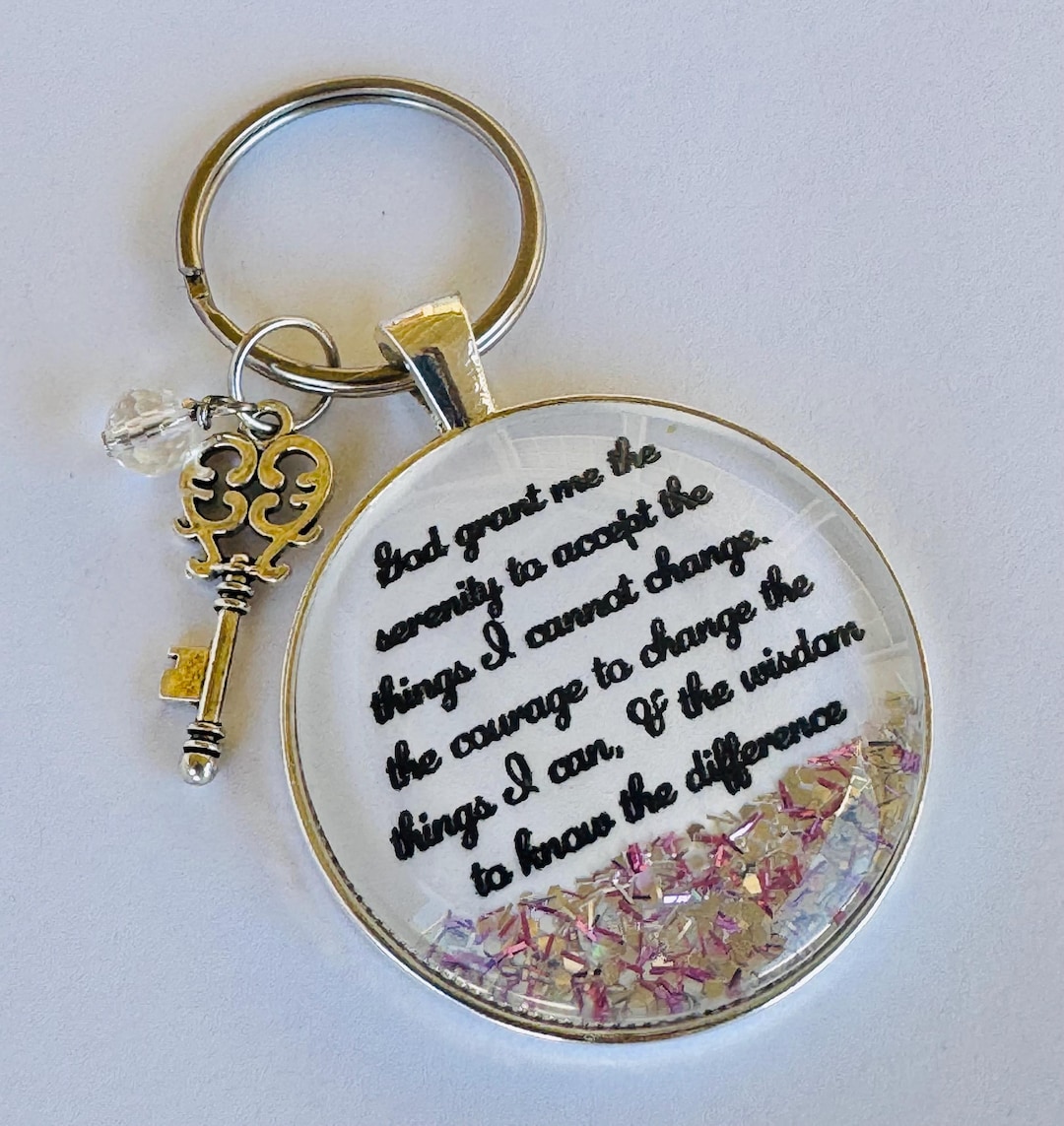 Serenity Prayer Keychain, Personalized Keychain, Serenity Prayer Gift ...
