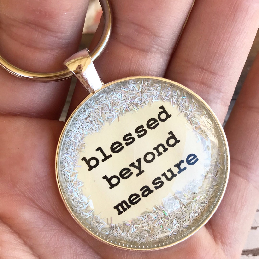 Personalized Keychain, Blessed Beyond Measure Keychain, Gift for Her ...