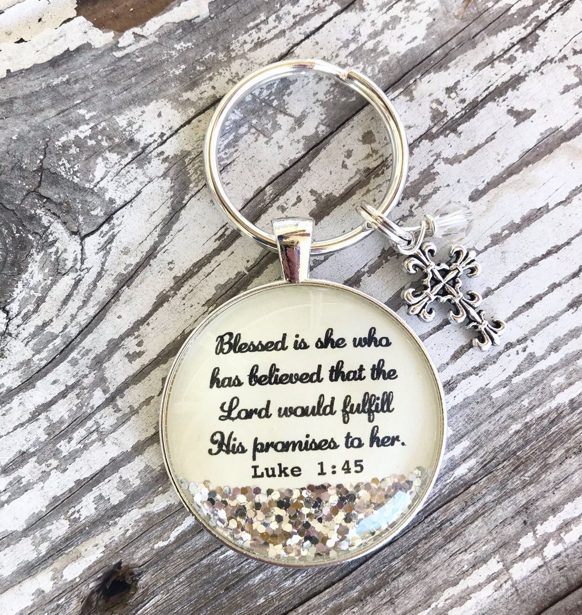 Christian Keychainbible Verse Keychainchristian Giftsluke - Etsy
