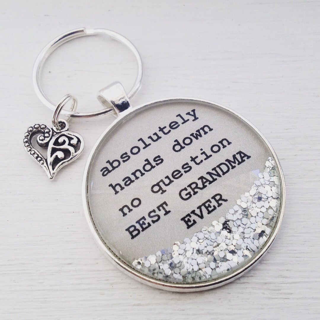 BEST GRANDMA EVER Personalized Keychain/ Customizable Grandma Gift ...