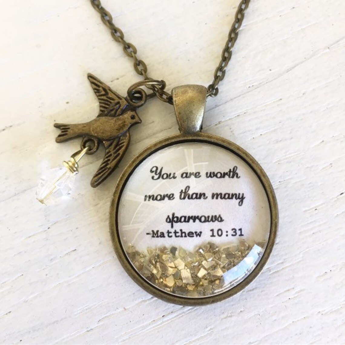 Christian Jewelry, Christian Gifts, Bible Verse Necklace, Matthew 10:31 ...