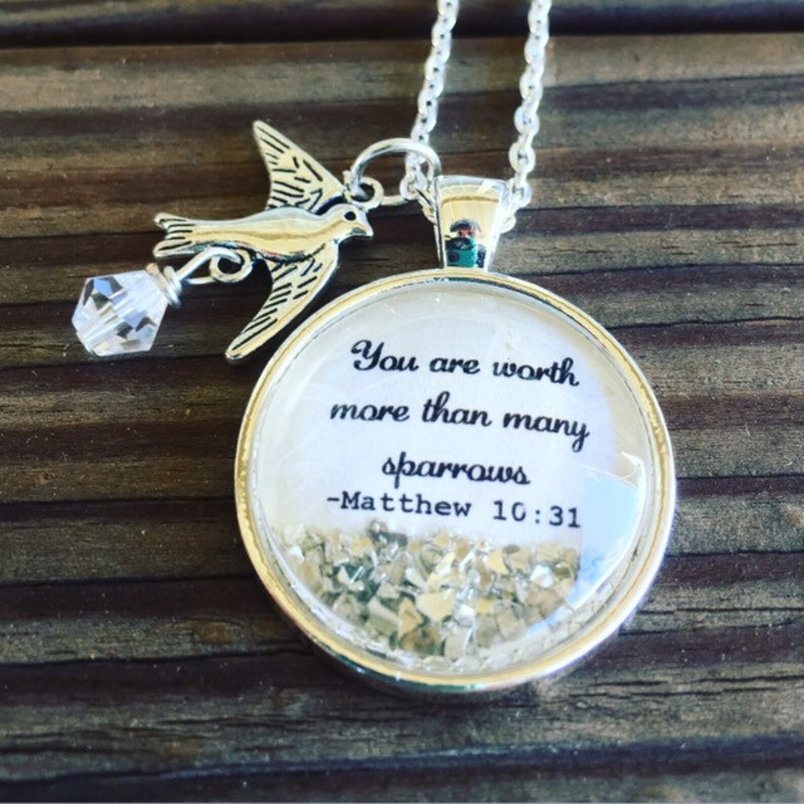 Christian Jewelry, Christian Gifts, Bible Verse Necklace, Matthew 10:31 ...