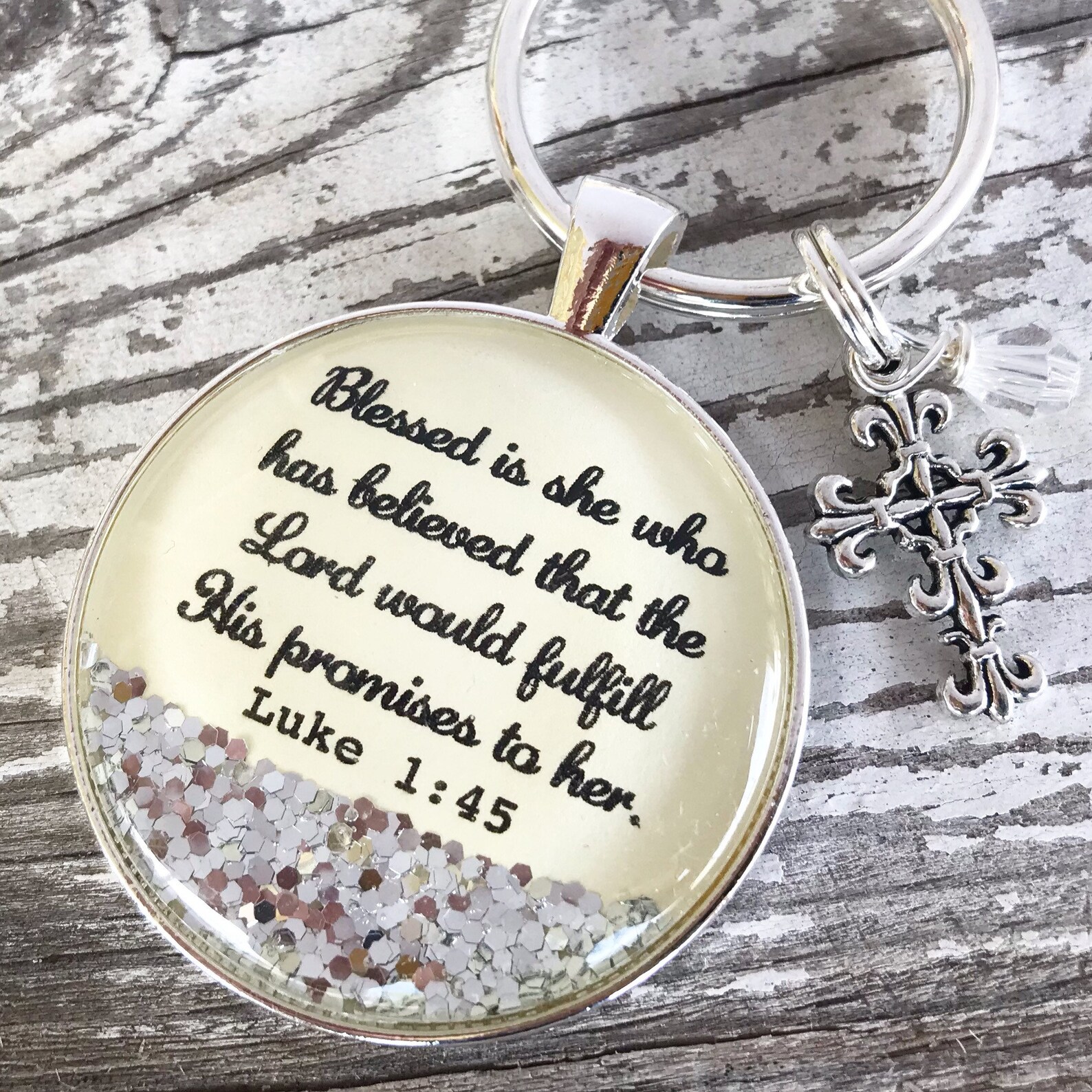 Christian Keychainbible Verse Keychainchristian Giftsluke - Etsy