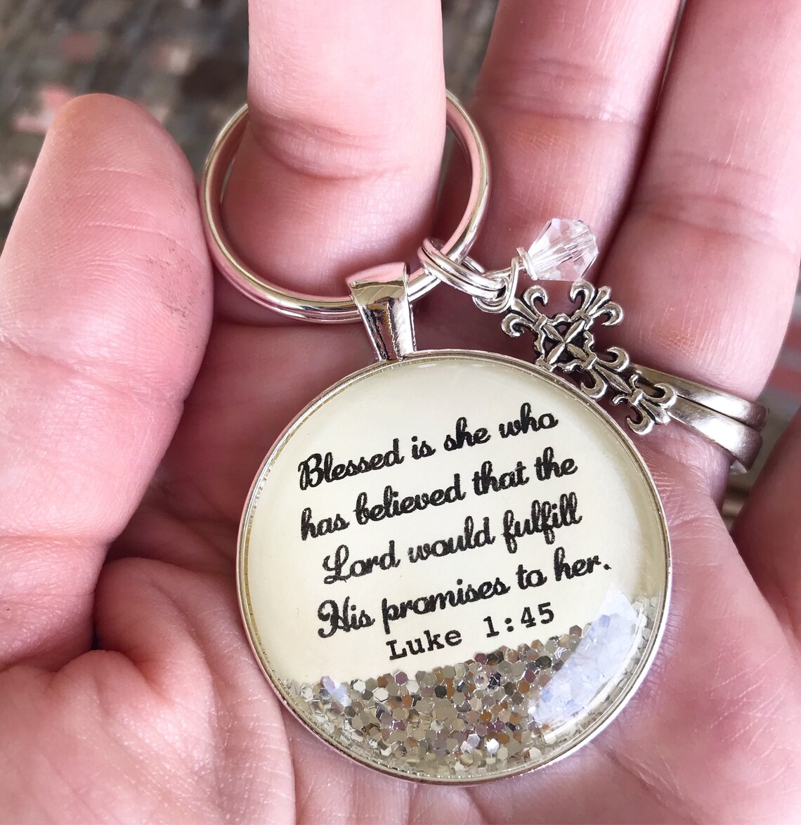 Christian Keychainbible Verse Keychainchristian Giftsluke - Etsy
