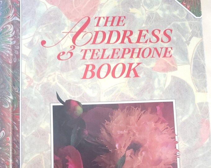 Vintage Address and Telephone Book ~ Flower Theme ~ Telephone Number ...